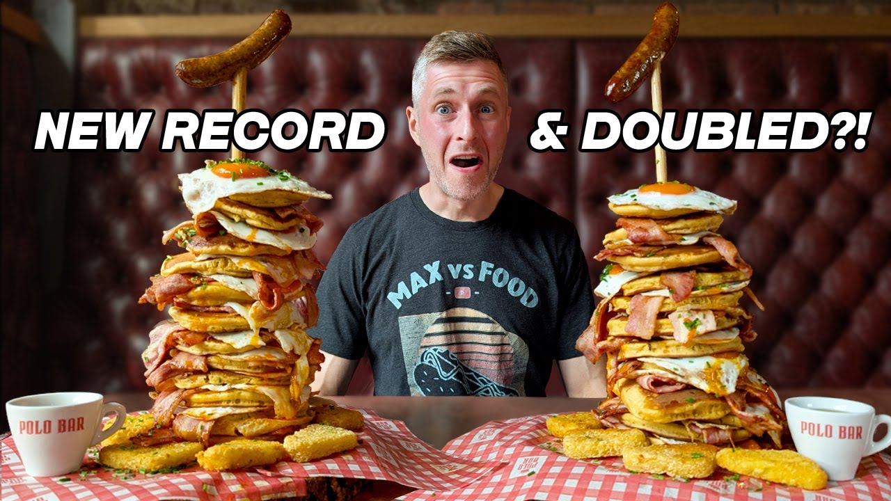 BEATING LEAH'S RECORD AND DOUBLING THIS BREAKFAST PANCAKE STACK ...