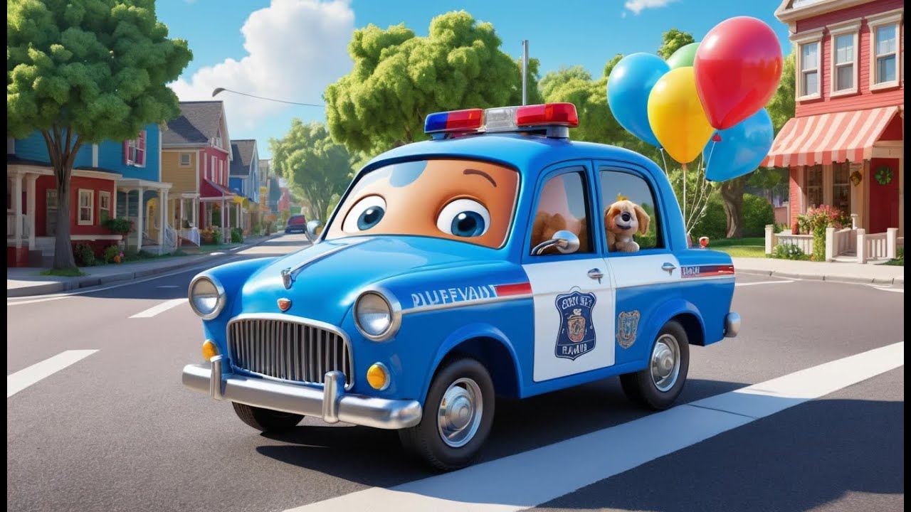 Bongo the Police Car | Brave Police Car Rhyme for Kids | Fun Rescue ...