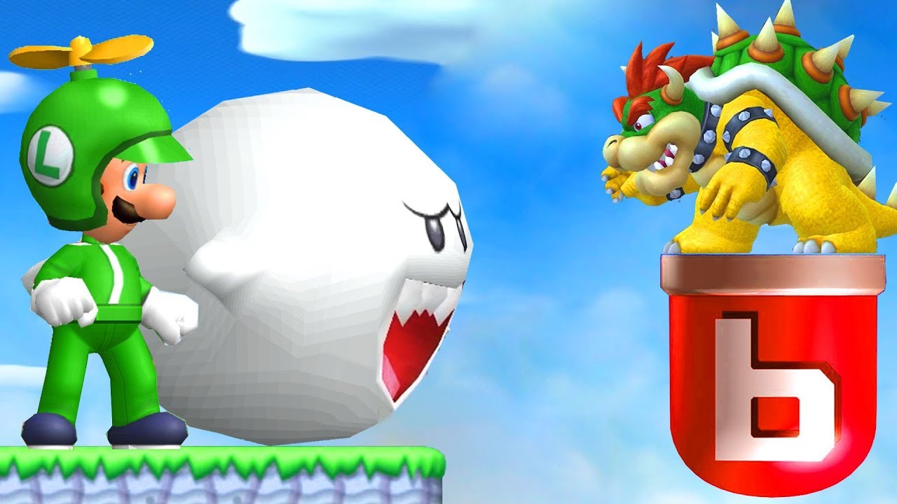 Mega Luigi & Boo in New Super Mario Bros. Wii - YouTube