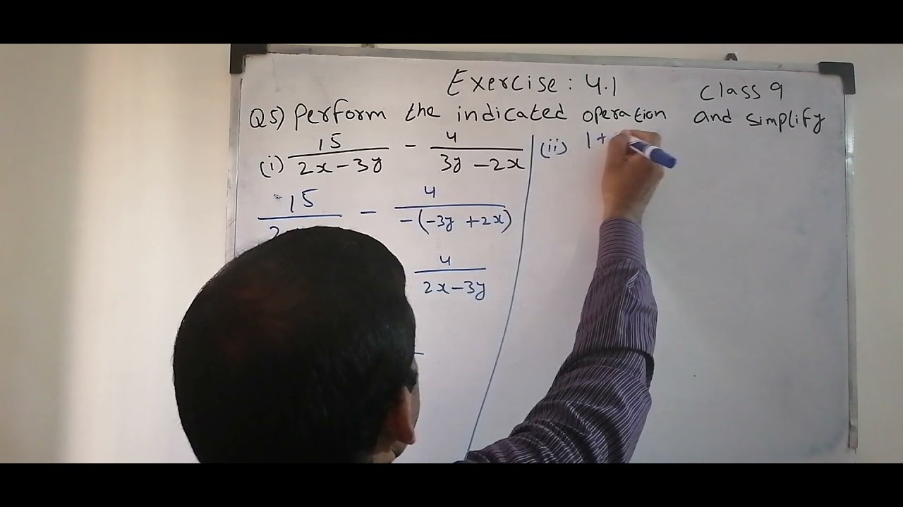 Perform Indicated operation and Simplify algebraic Expression - YouTube