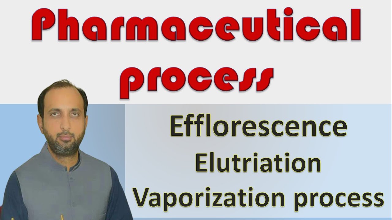 Efflorescence || Elutriation || Vaporization || Pharmaceutical process ...