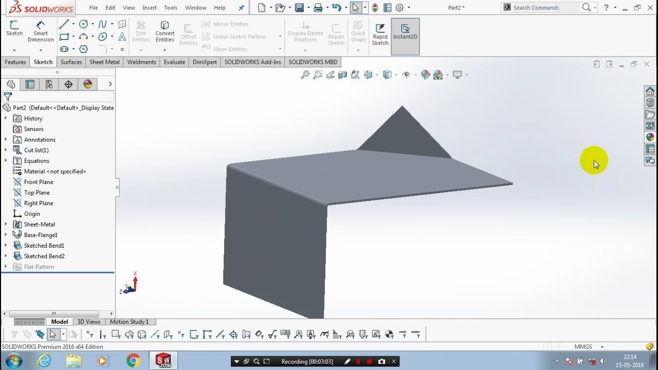 SKETCH BEND IN SHEETMETAL | SOLIDWORKS - YouTube