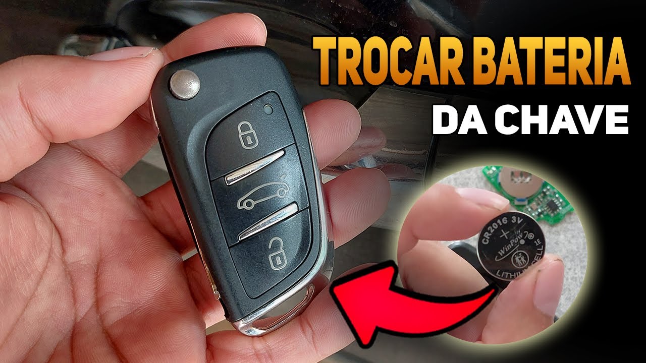 🔸 Como trocar a bateria da chave canivete do carro ⁞ fácil e rápido ...