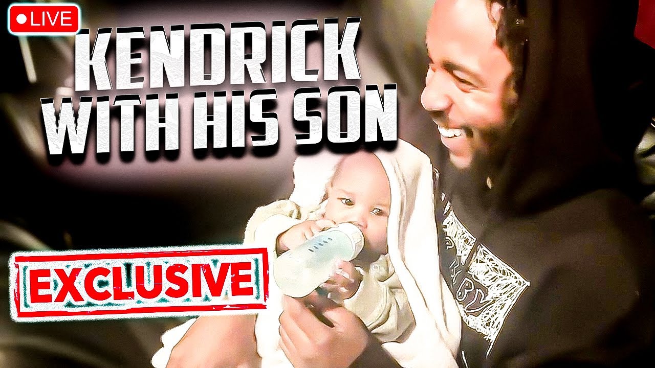 Kendrick Lamar in the Studio Holding His Son - YouTube