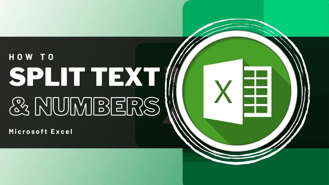 How To Split Texts And Numbers From One Cell To Two Columns In Microsoft Excel Youtube