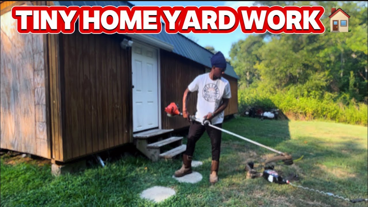 Cleaning Up My Tiny Home Yard🏠 - YouTube