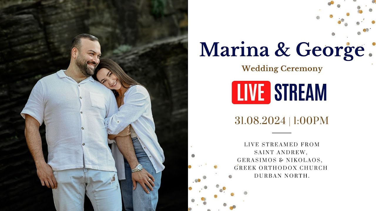 Marina and George Angelopoulos Wedding Ceremony Live Stream - YouTube