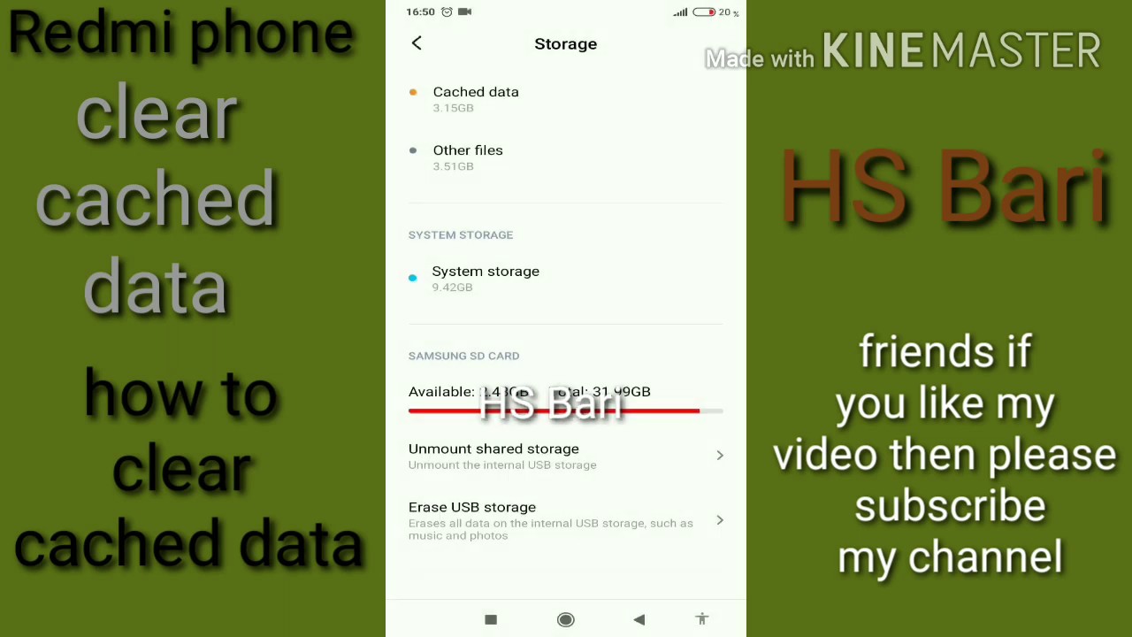 how to clear cached data in redme mobile phone - YouTube