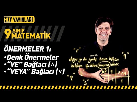 9. Sınıf Matematik 1. Ünite: Önermeler ve Bileşik Önermeler | Koray Gölbaşı | Lightboard ile Ders 1