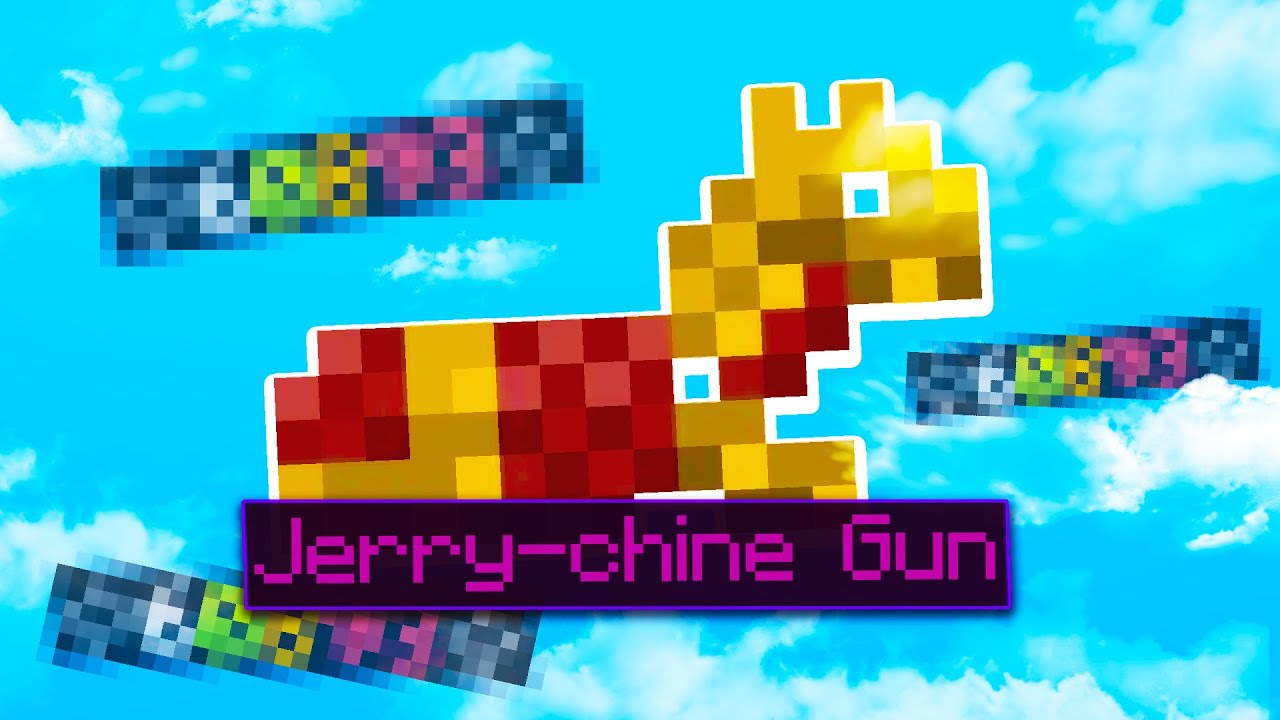 Jerry-Chine Gun Damage Test! (Hypixel Skyblock) - YouTube