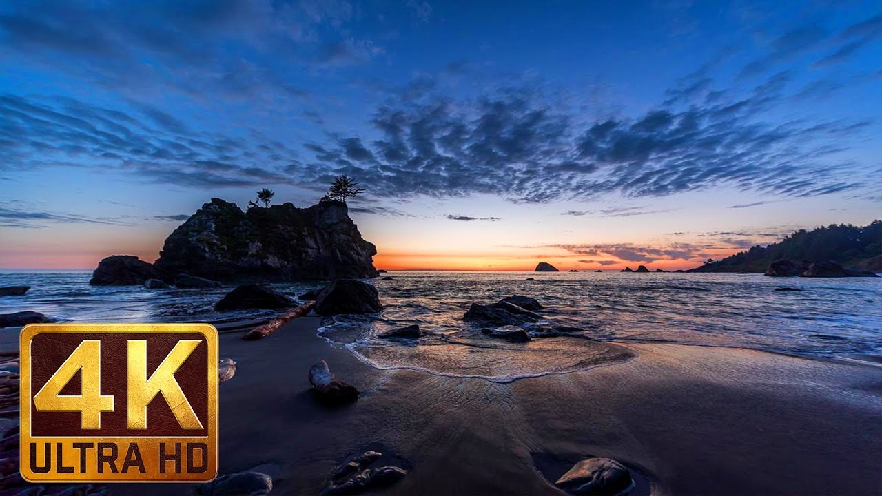 Sounds of the Pacific Ocean | 4K Beach Relax Video with Nature Sounds ...