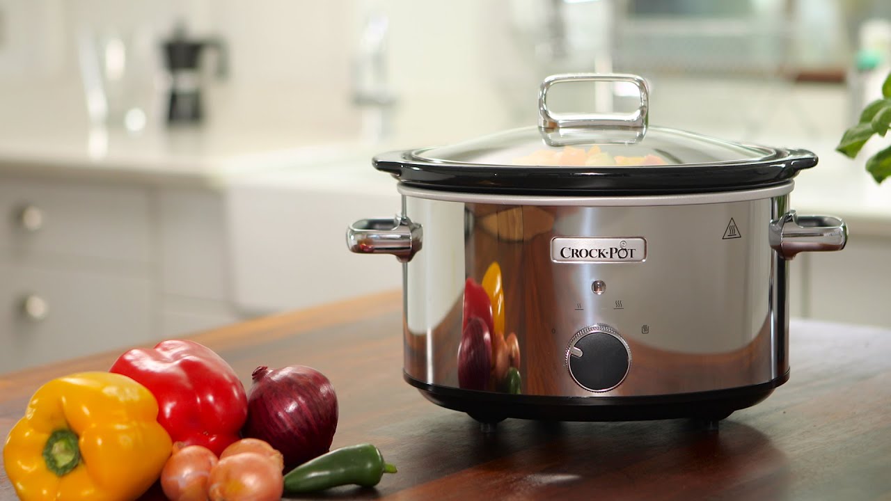 Crock-Pot 3.5L Polished Stainless Steel Slow Cooker, CSC032 - YouTube
