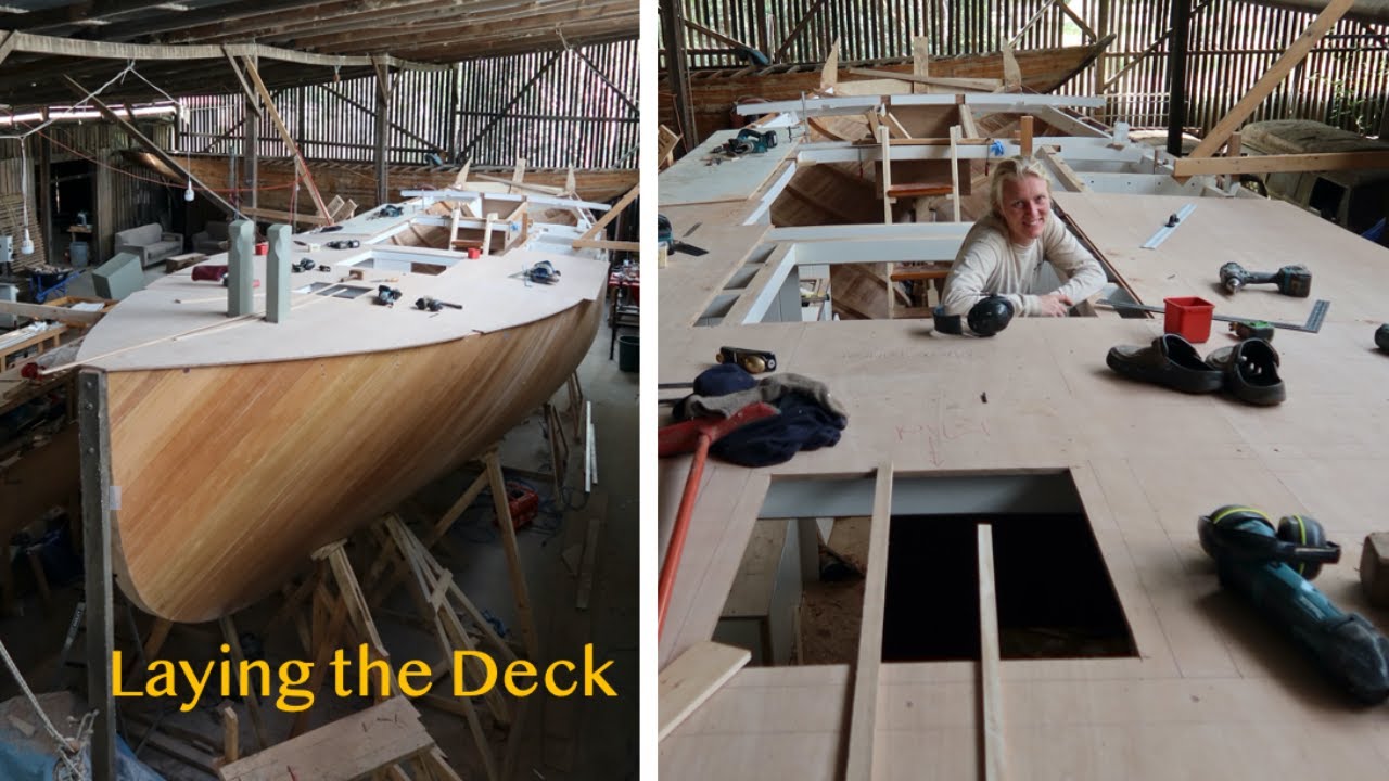Fairing deckbeams & laying the deck (EP14) - YouTube