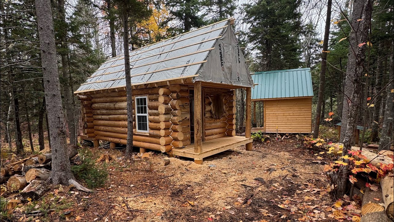 Log Cabin Homestead,porch collapse,hunting season,Surviving Wilderness ...