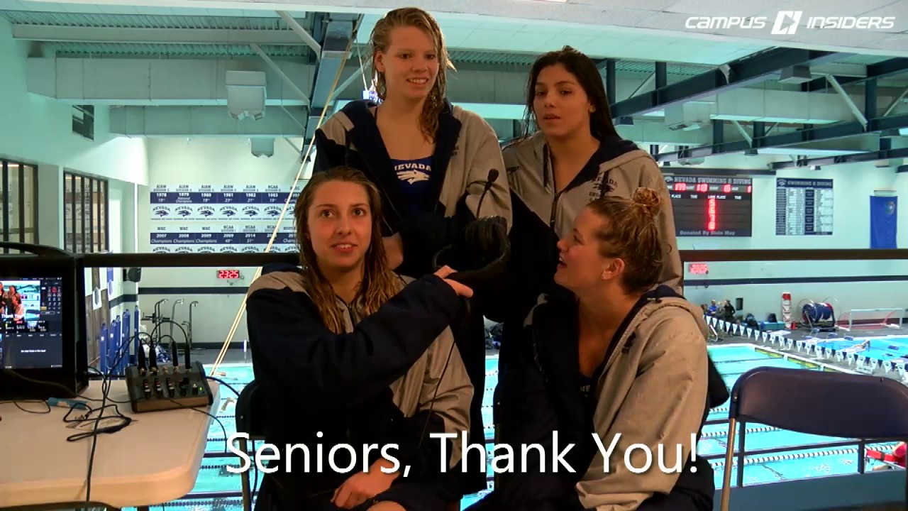 Senior Day Interview for Swimming and Diving - YouTube