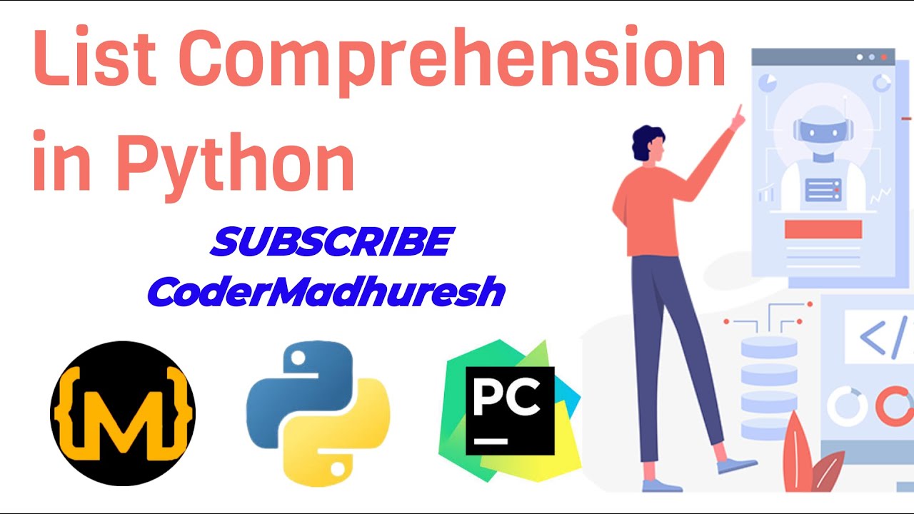 List comprehension in Python (in Hindi) | Python Lecture 38 | L = [i ...
