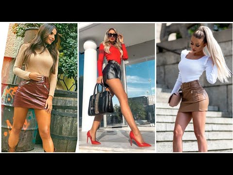 Leather ideas#2022 amazing & gorgeous style leather latex mini skirts