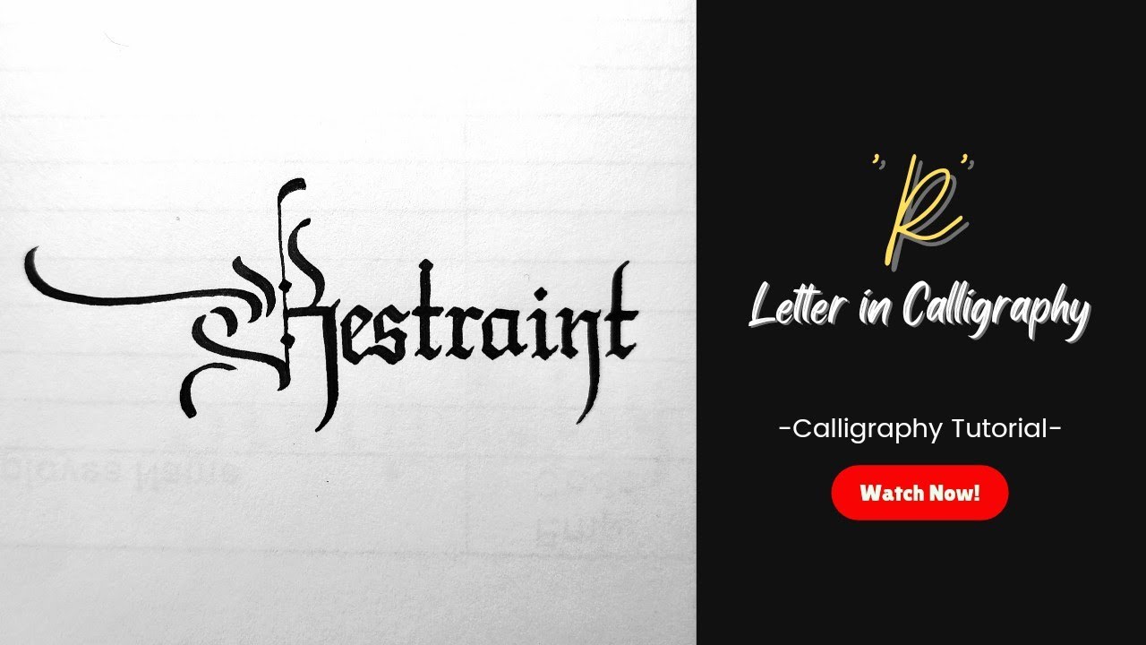 R letter in calligraphy ️|Calligraphy Tutorial ️ |Calligraphy alphabets ...