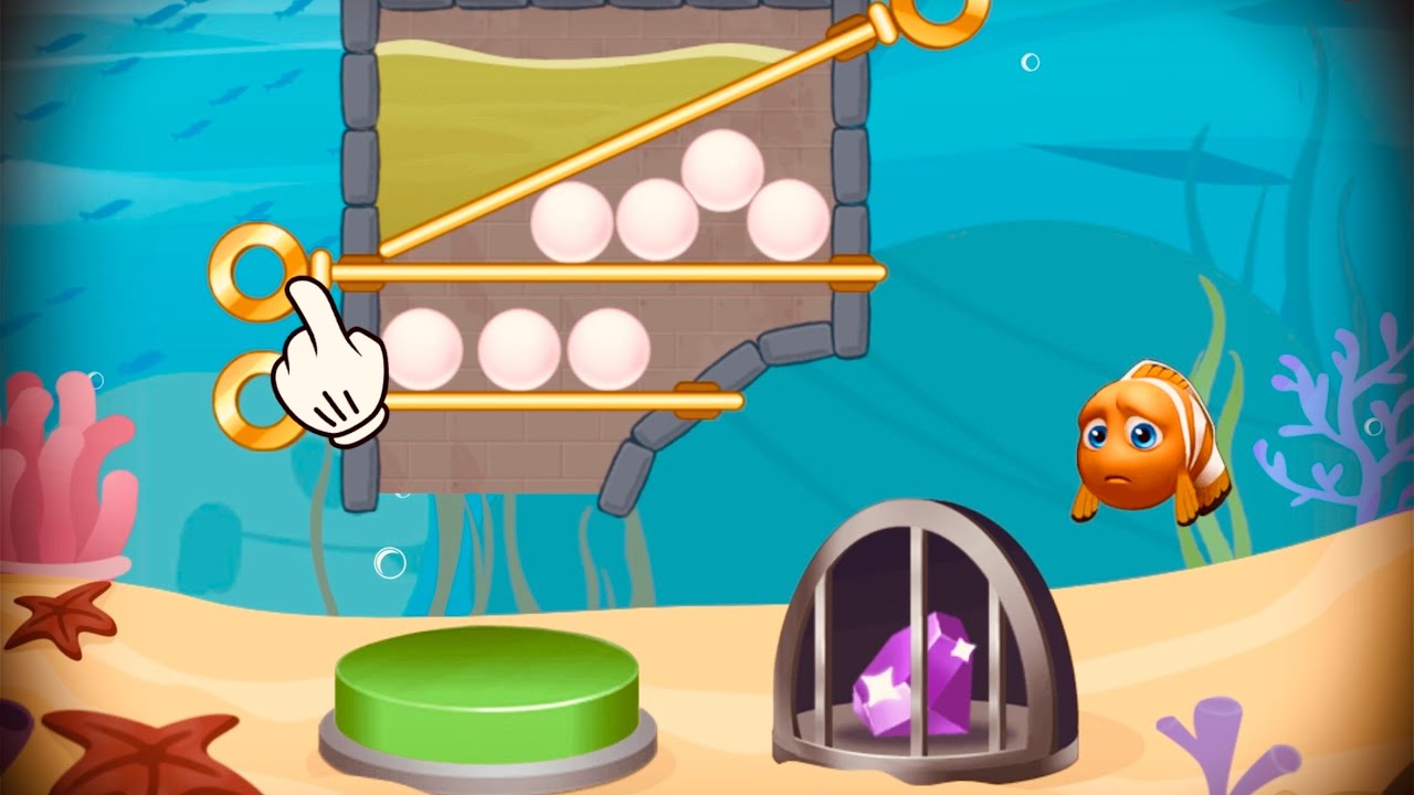 Fishdom Mini Games Ads Part 40 - All Levels - Pull Pin Save Fish - YouTube