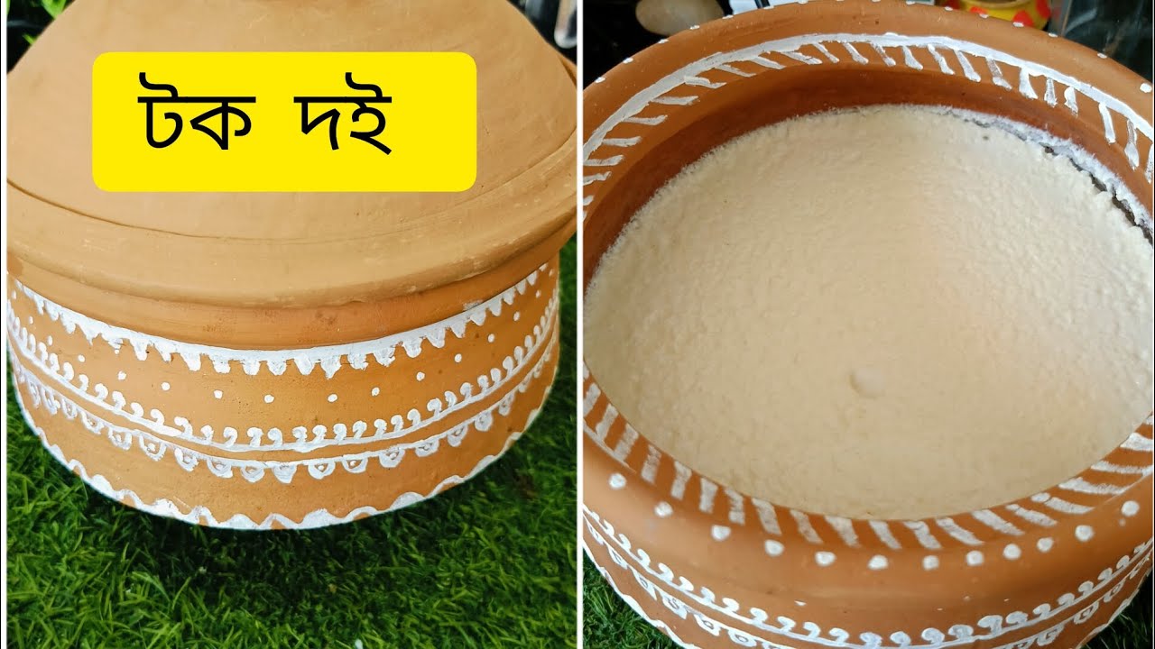 টক দই রেসিপি , ঘন ক্রিম টক দই, বাড়িতে তৈরি করা tok doi recipe ...