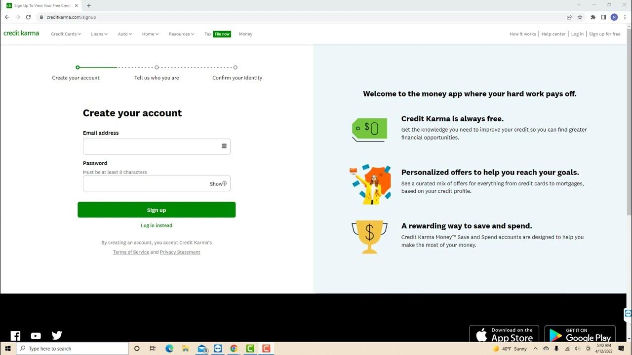 Credit Karma - Sign Up Tutorial - YouTube