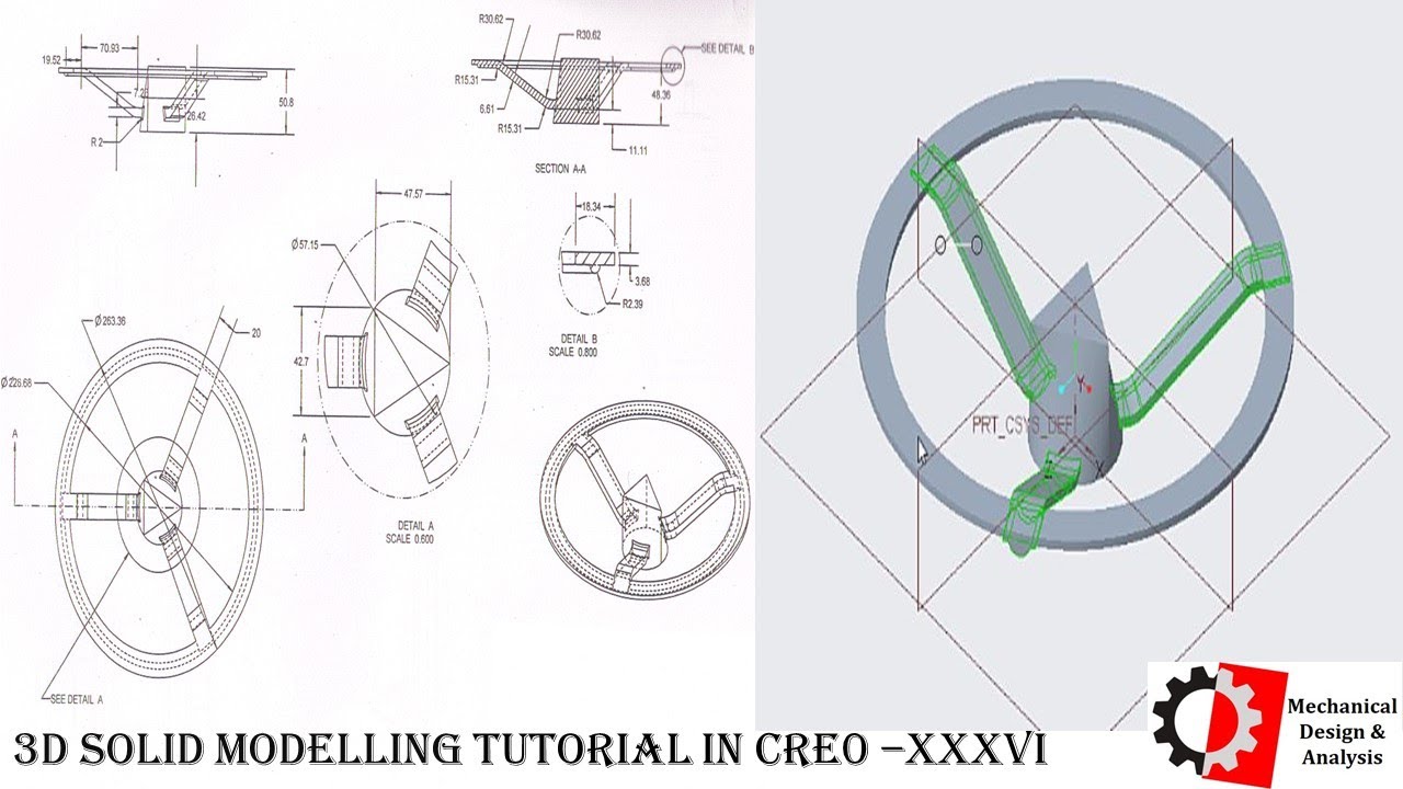 3D SOLID MODELLING TUTORIAL IN CREO - XXXVI - YouTube