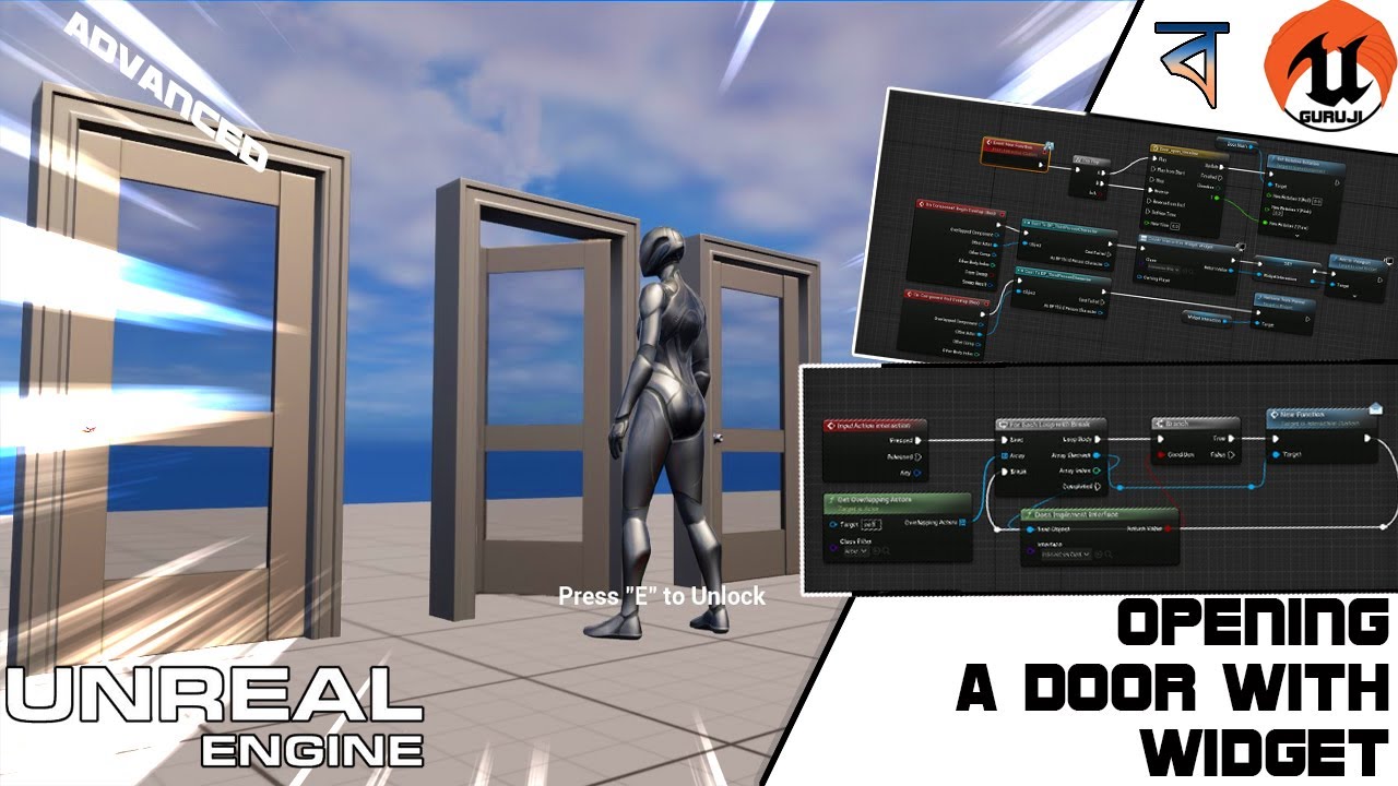 "Press E to Open the Door" | Doors with widget Unreal Engine 5 ...