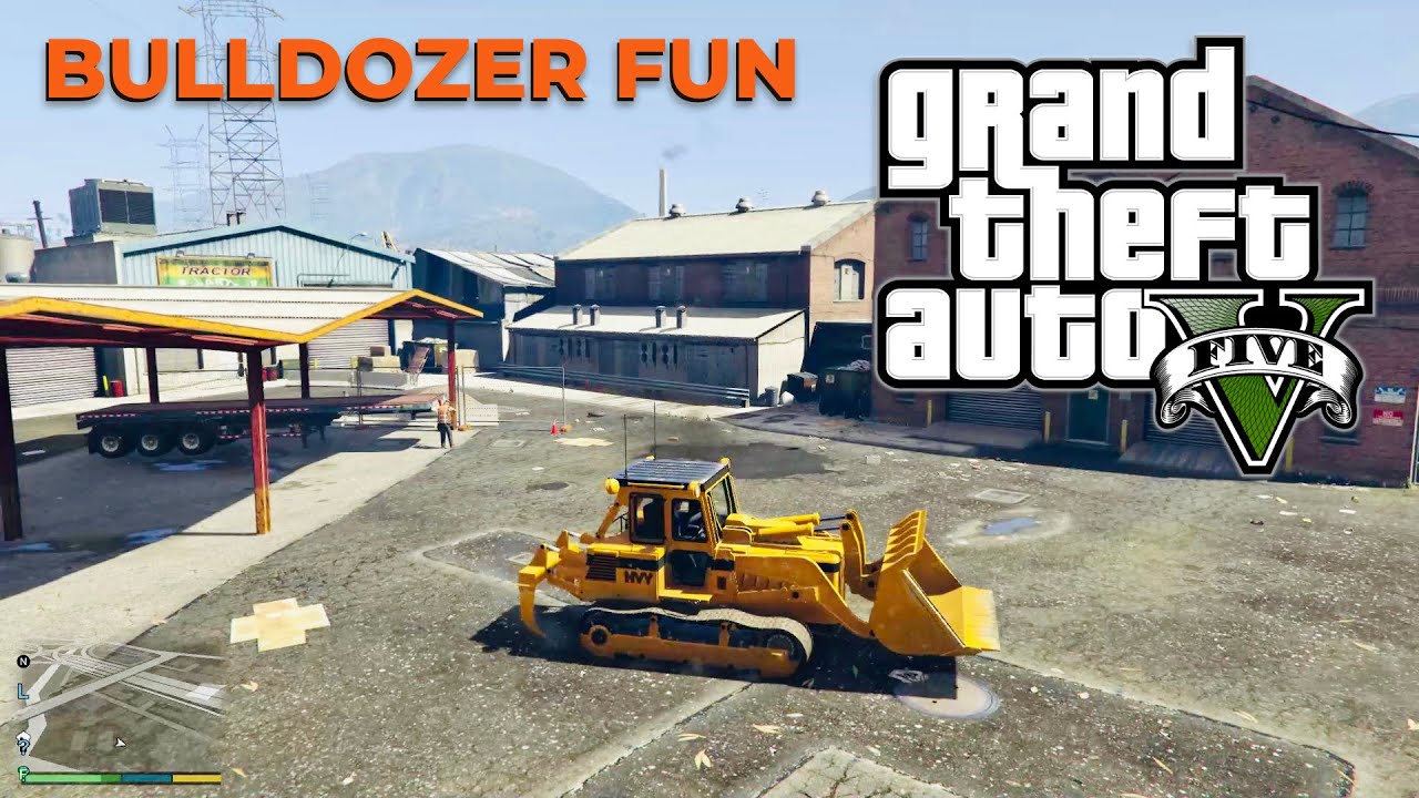 GTA 5 Bulldozer Fun + Location | Full HD Gaming - YouTube