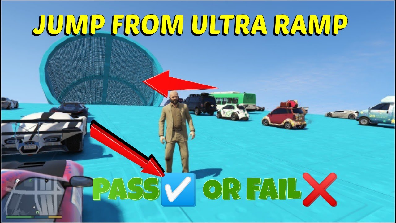 GTA V : TRYING ALL VEHICLE TO JUMP FROM THE ULTRA RAMP #part1 # ...