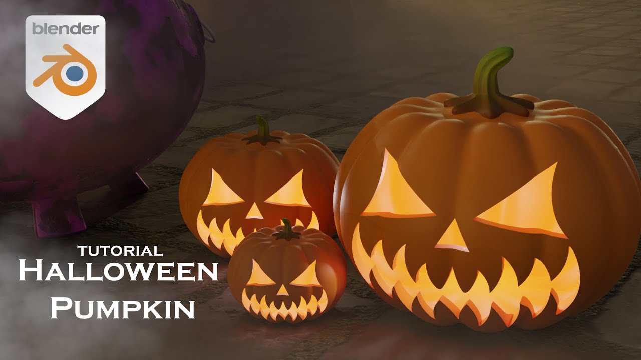 Halloween Pumpkin | Blender Tutorial | SpiralWave Studio | Power by ...