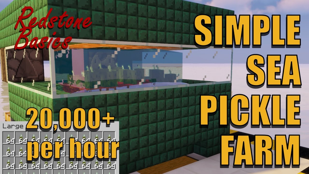 Sea Pickle Farm | Minecraft Redstone Basics | Tutorial - YouTube