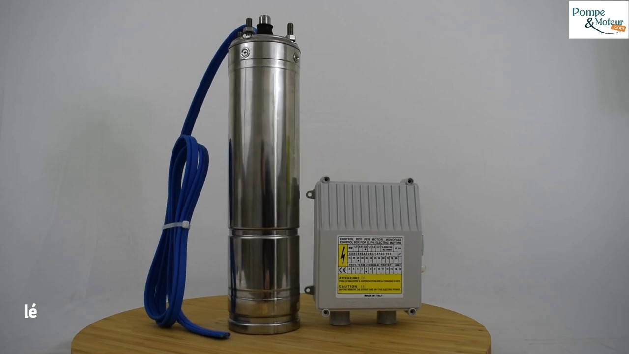 Moteur de pompe pour puit et forage Monophasé - YouTube