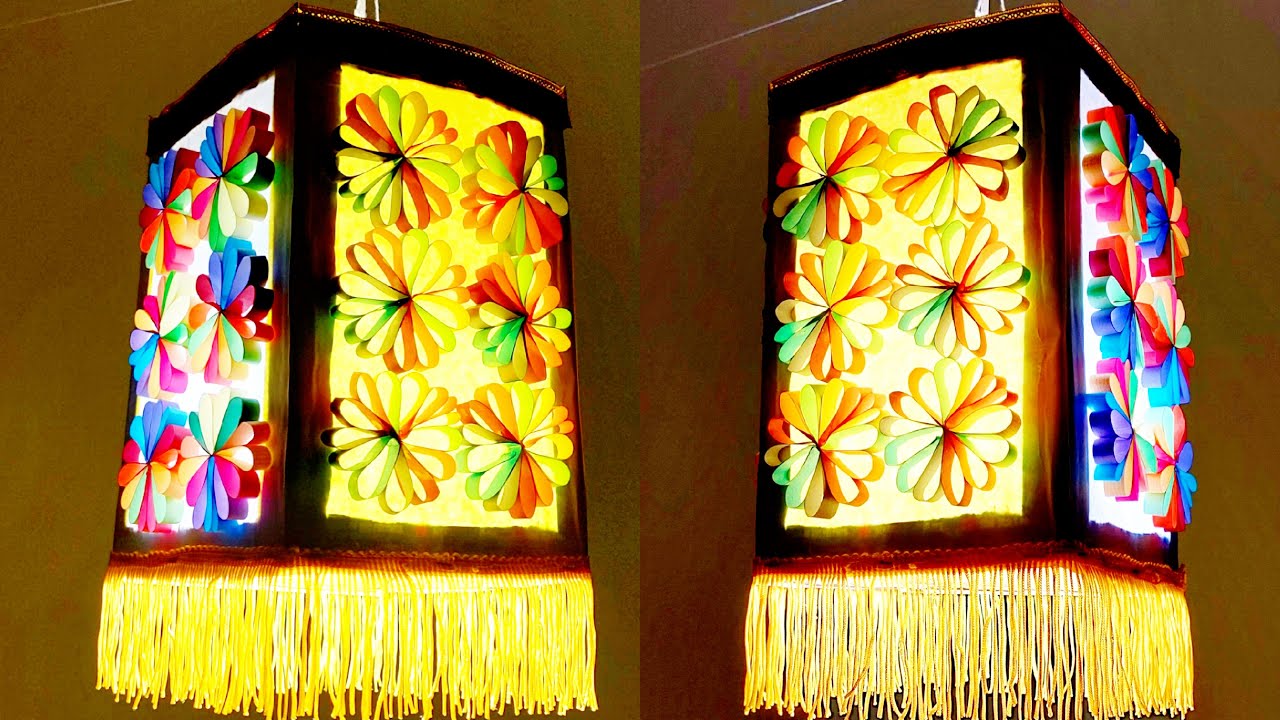DIY Akash kandil making at home | Diwali Paper Lantern | Diwali ...
