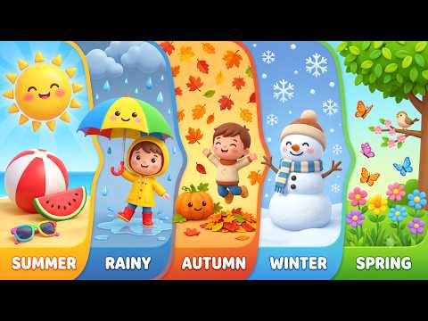 Seasons Song for Kids | Five Seasons Nursery Rhyme +kids song | yoyotv |