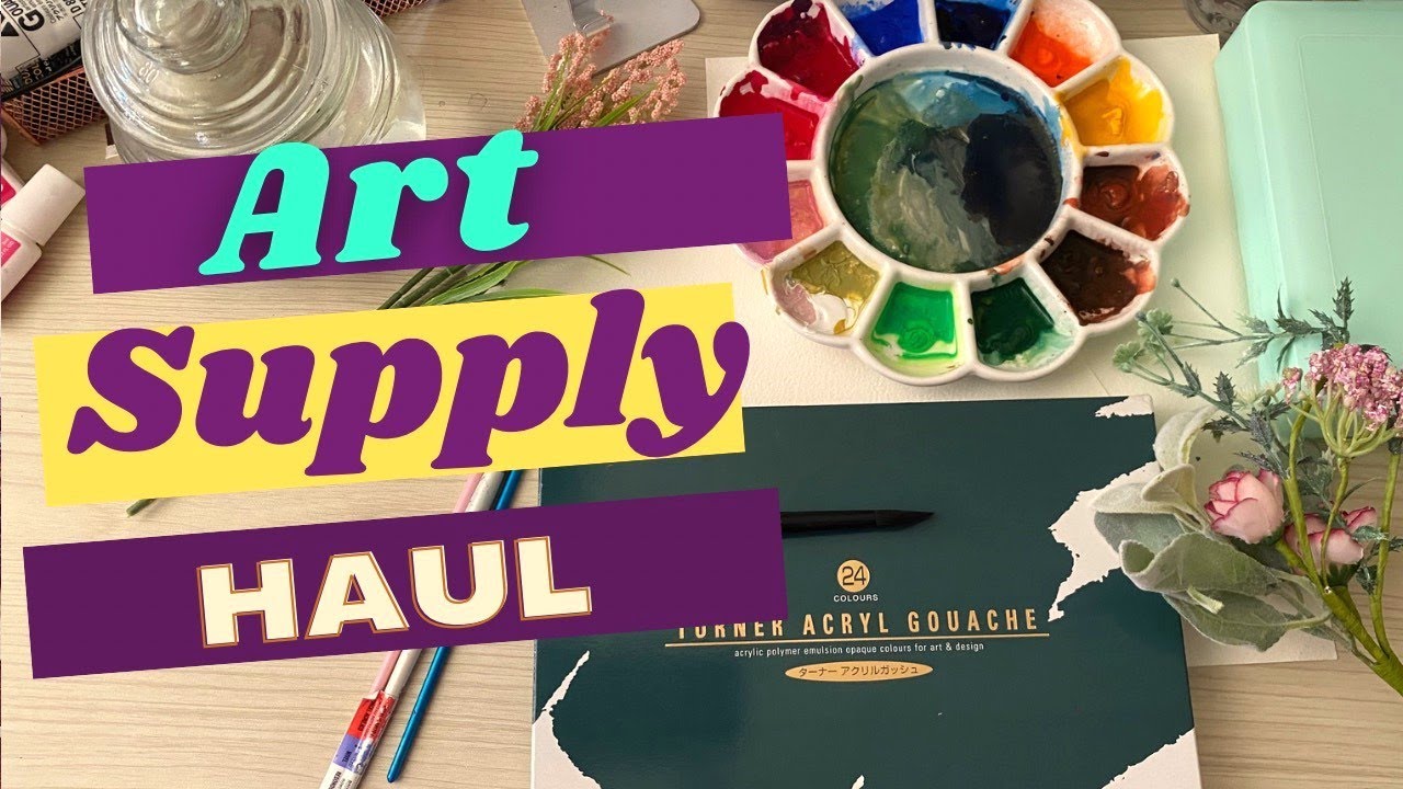 💫MINI ART SUPPLY HAUL|| TURNER ACRYLIC GOUACHE REVIEW AND SWATCHING ...