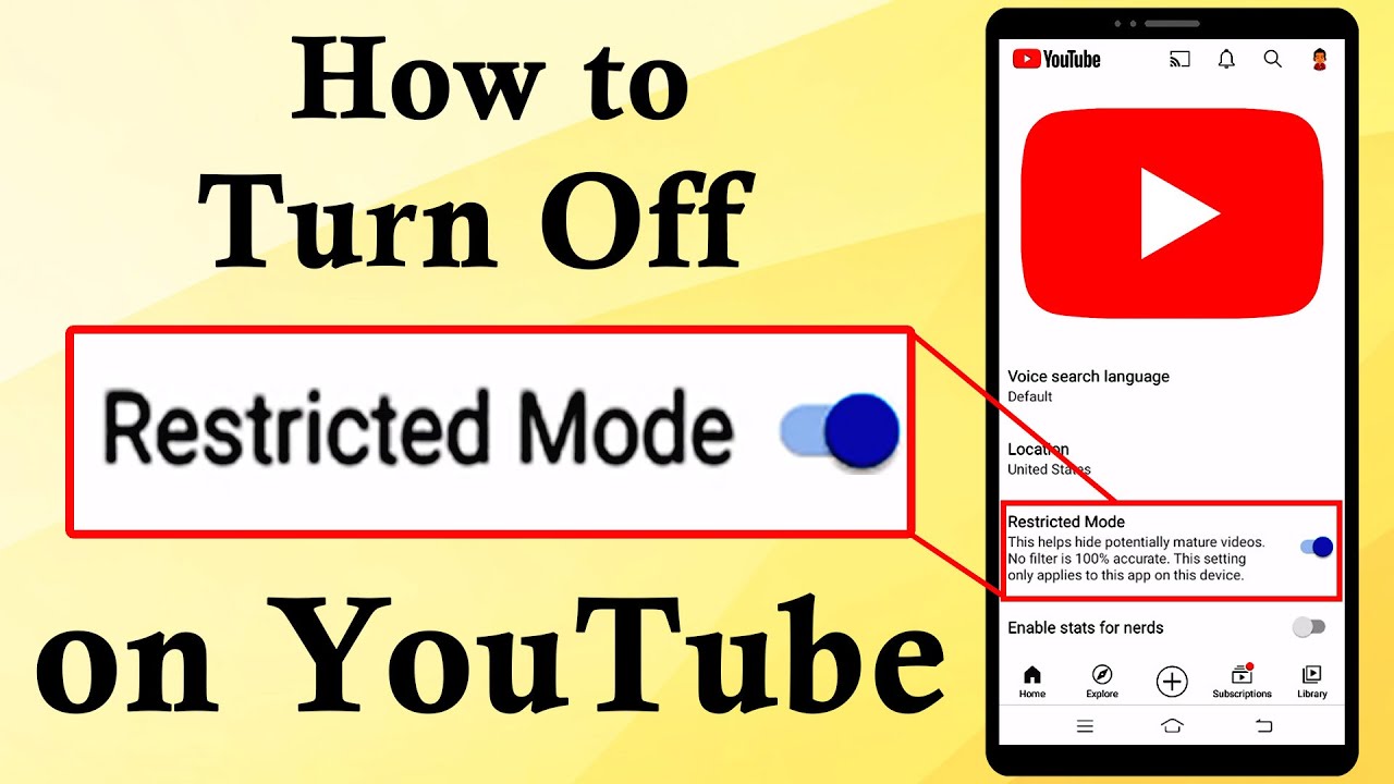How to Turn Off Restricted Mode on YouTube || Disable Restricted Mode ...