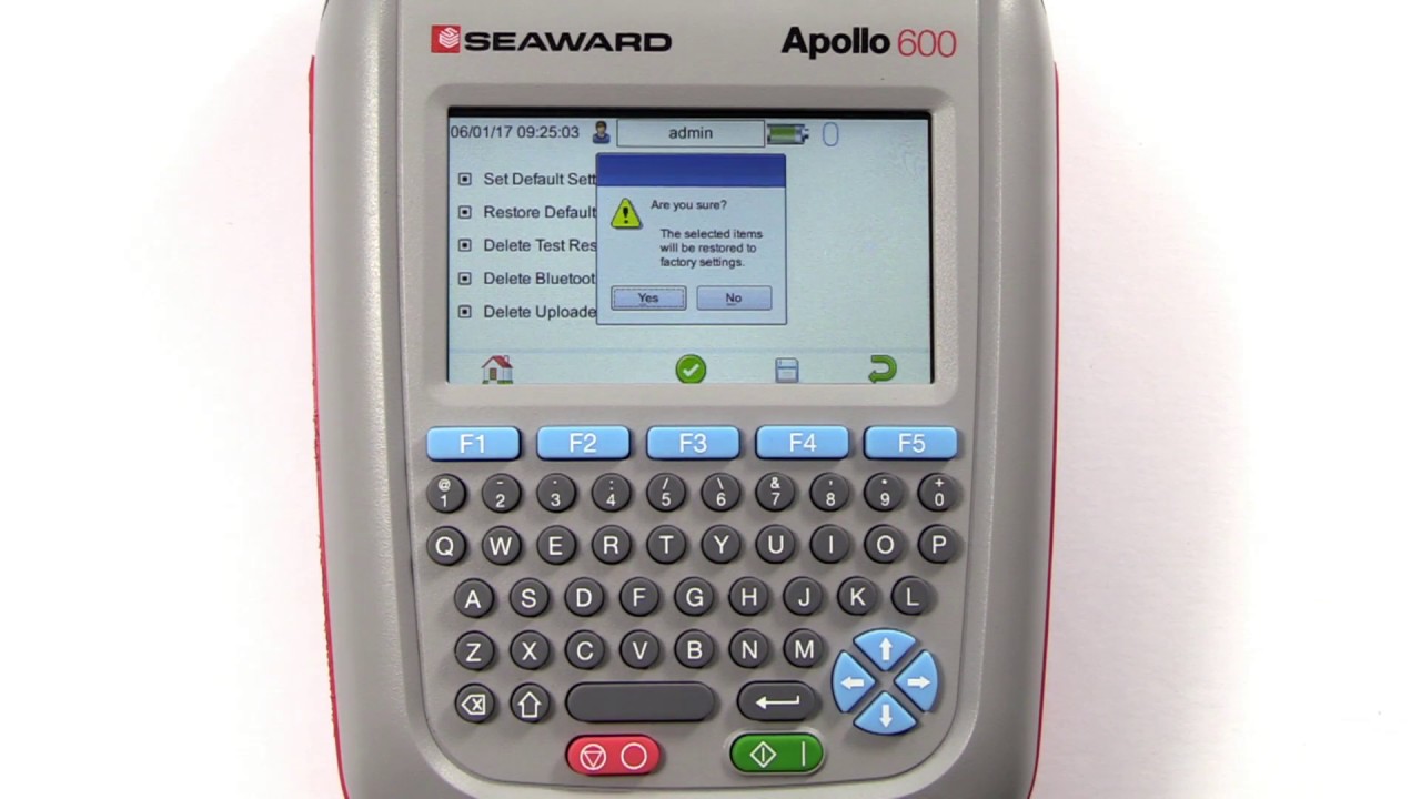 How to restore factory settings on the Apollo tester - YouTube