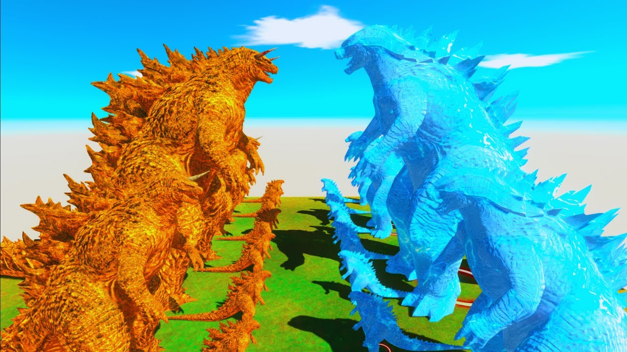 Growing Thermonuclear Godzilla vs Godzilla Ice 2014, Godzilla Size ...