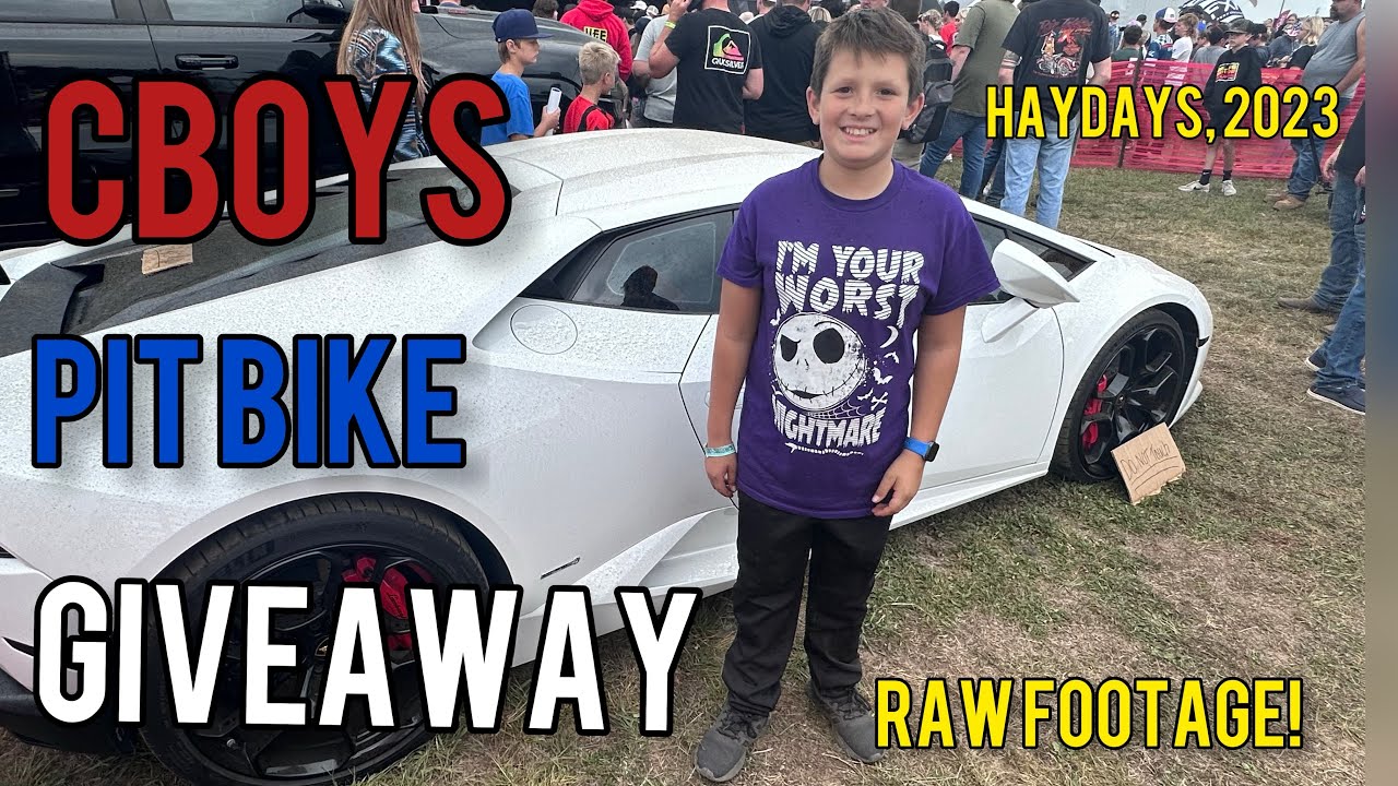 Cboys, Raw footage of cboys pit bike giveaway Haydays grass drags 2023 ...