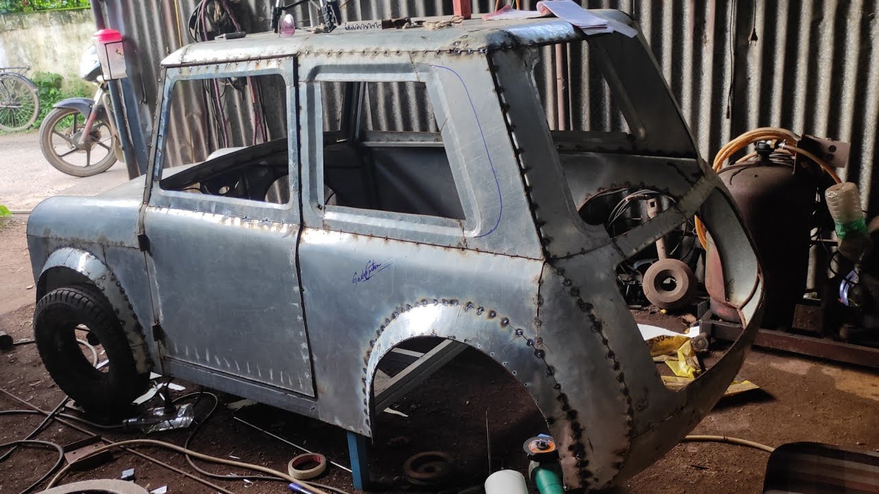 handmade mini cooper //car body making video//handmade car - YouTube