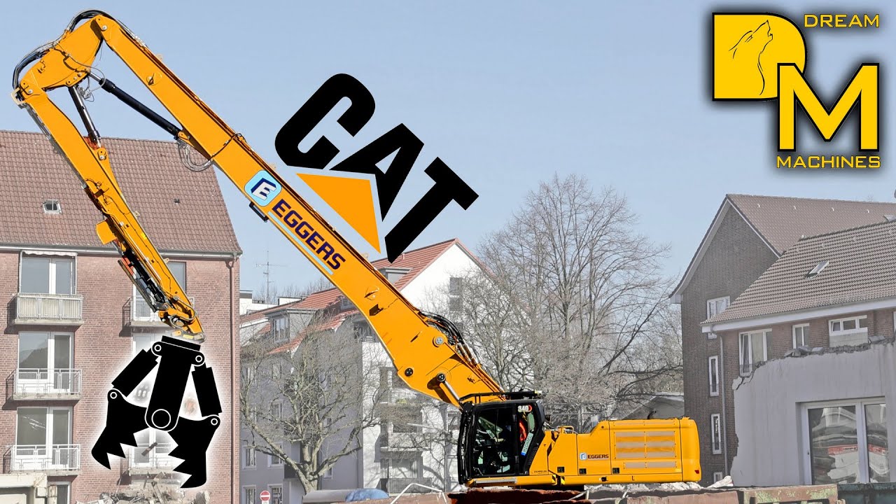 Caterpillar 340 Next Generation high reach excavator residential block ...