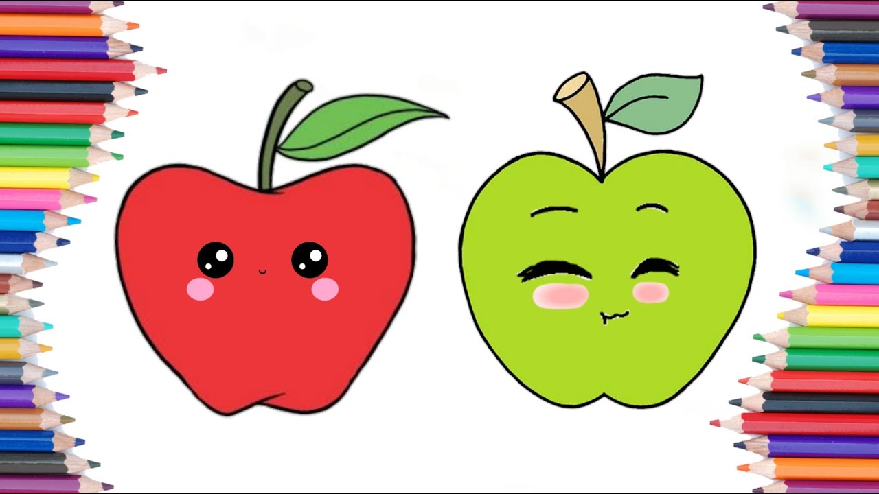 How To Draw Apple-Easy Drawing/Step-By-Step Tutorials/Toddles/Apple ...