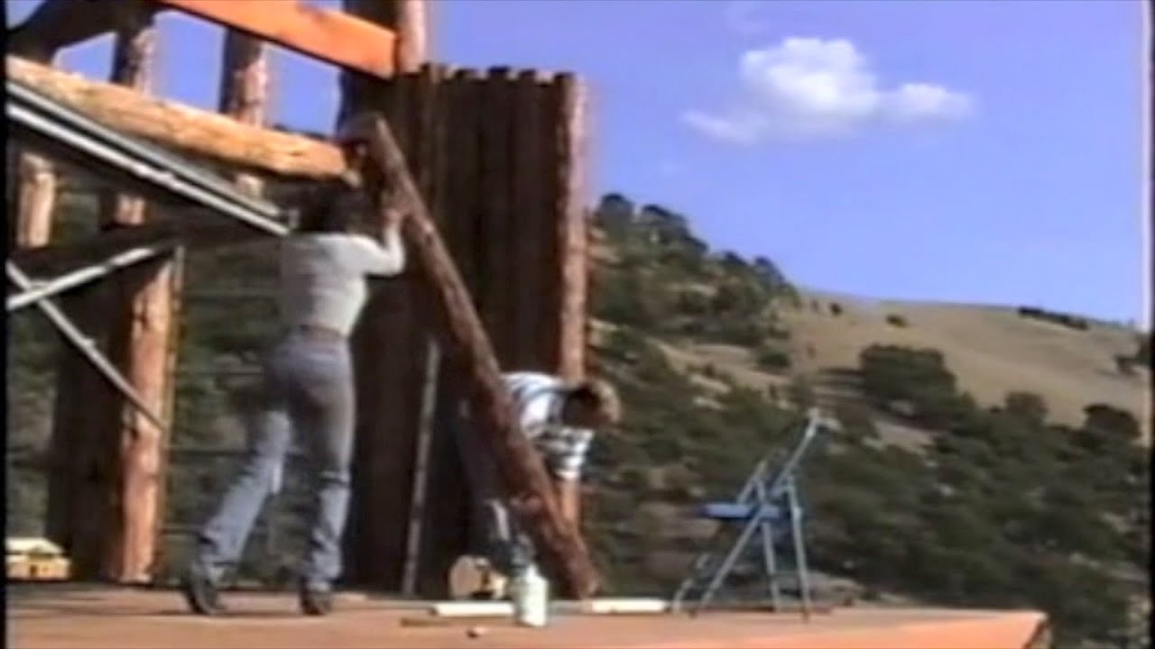 Vertical-log walls - YouTube