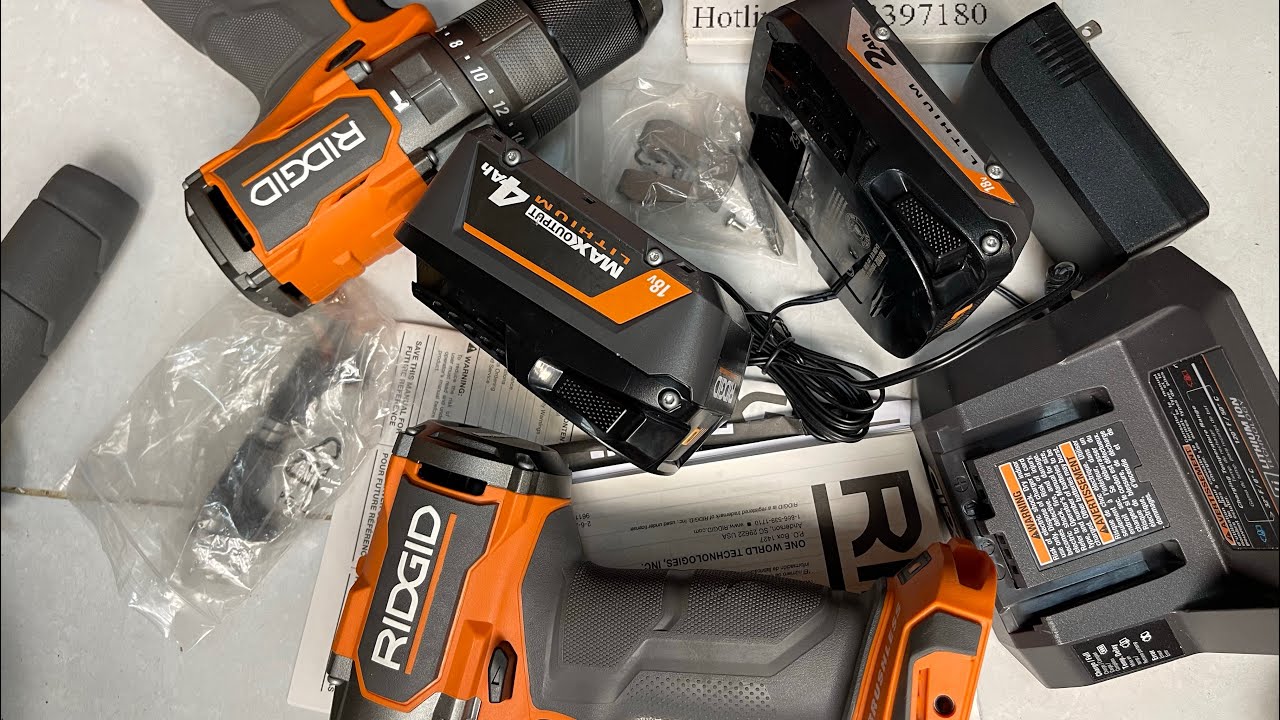 Máy khoan pin Ridgid R86115 | Máy vặn vít ridgid R862311 brushless new ...