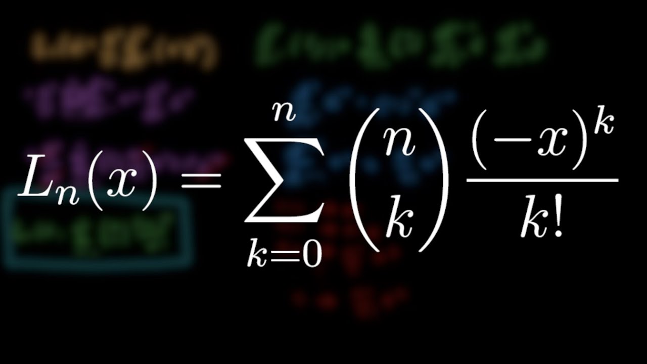 Laguerre Polynomial Series - YouTube