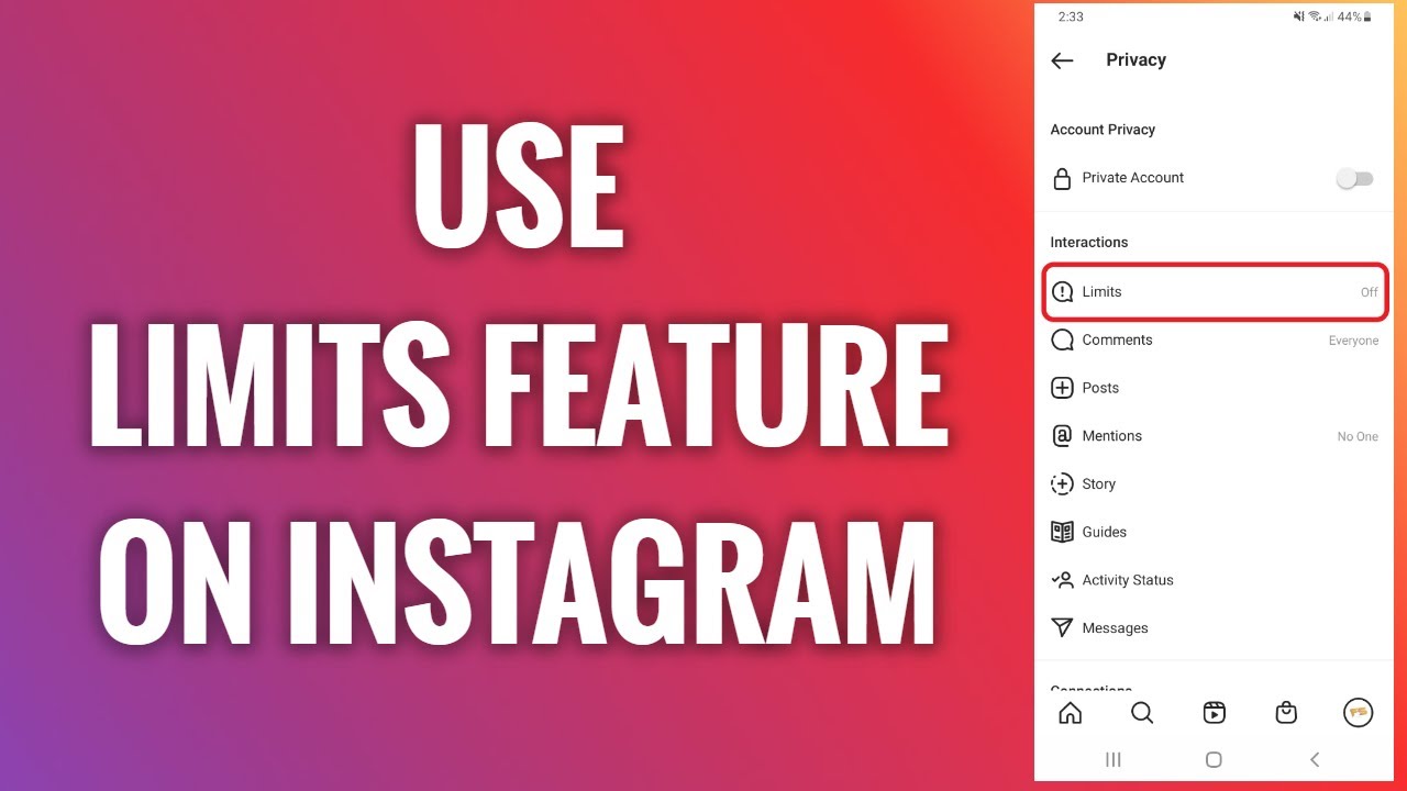 How To Use Limits Feature On Instagram - YouTube