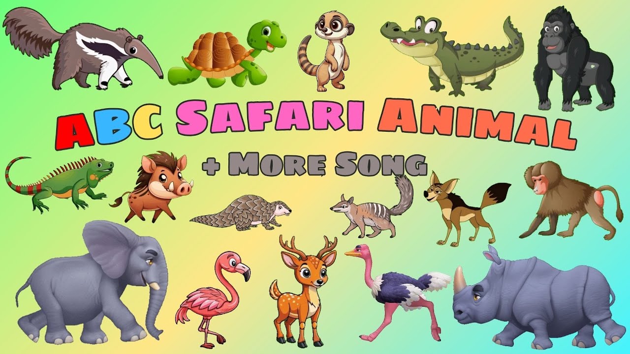 ABC Safari Animal Sounds Song + Alphabet Animals 🐘🦒 Learn ABC With ...
