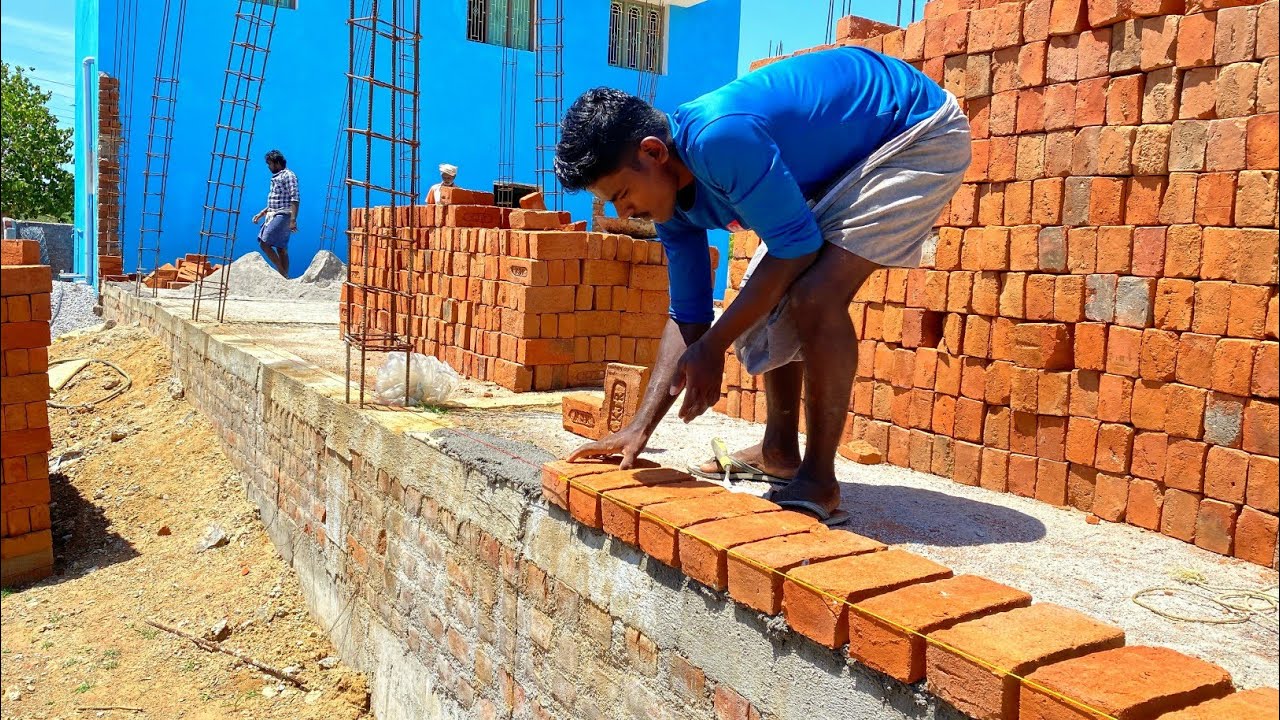 BrickWork! Techniques of SillLevel_One Line BrickWall Build On Window ...