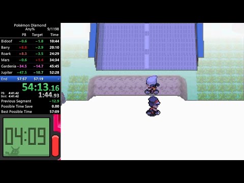 Pokémon Diamond Any% Speedrun in 57:01 [Former World Record] - YouTube