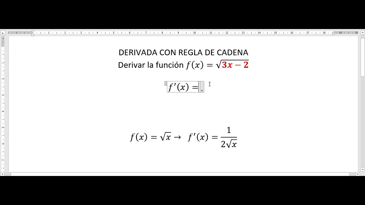 Derivada con cadena 1 raíz - YouTube